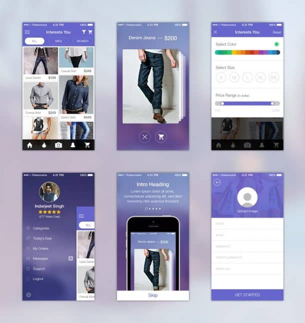100+ Free Mobile App UI Design PSD Templates