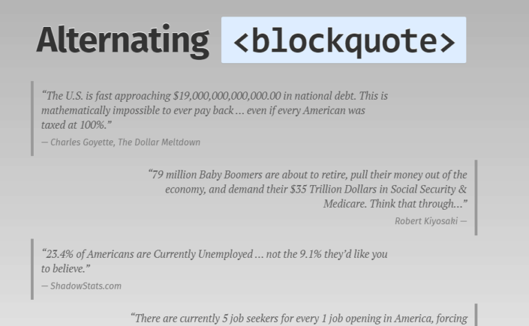 30+ Free Blockquote (Pull Quote) HTML Templates